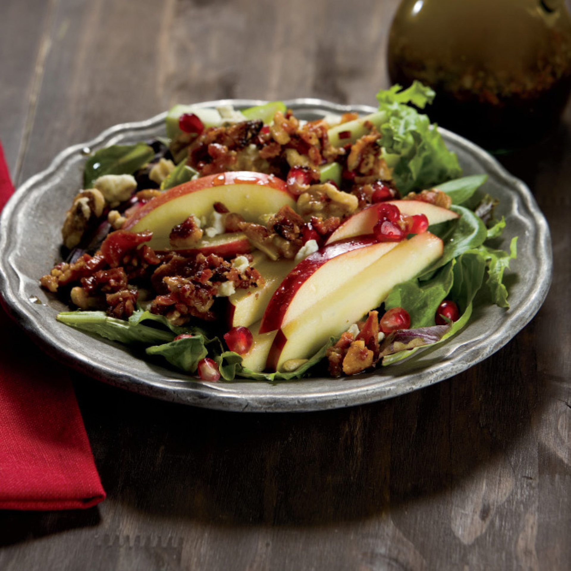 Apple Trio Salad with Bacon Vinaigrette Recipe - Farm Flavor Recipe