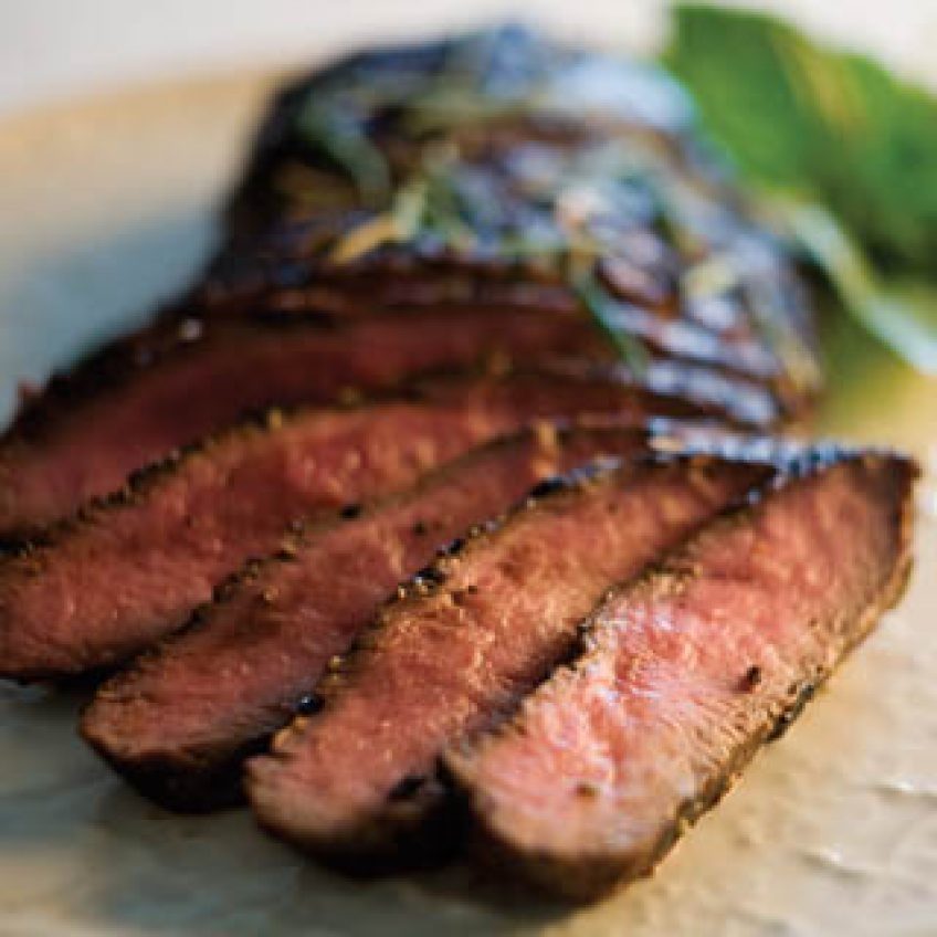 Grilled Flat Iron Steak With Spicy Rub Recipe - Farm Flavor Recipe