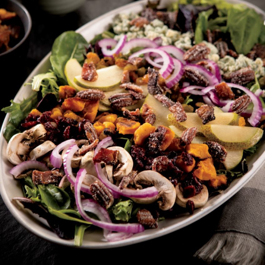 Layered Autumn Harvest Salad Recipe - Farm Flavor Recipe