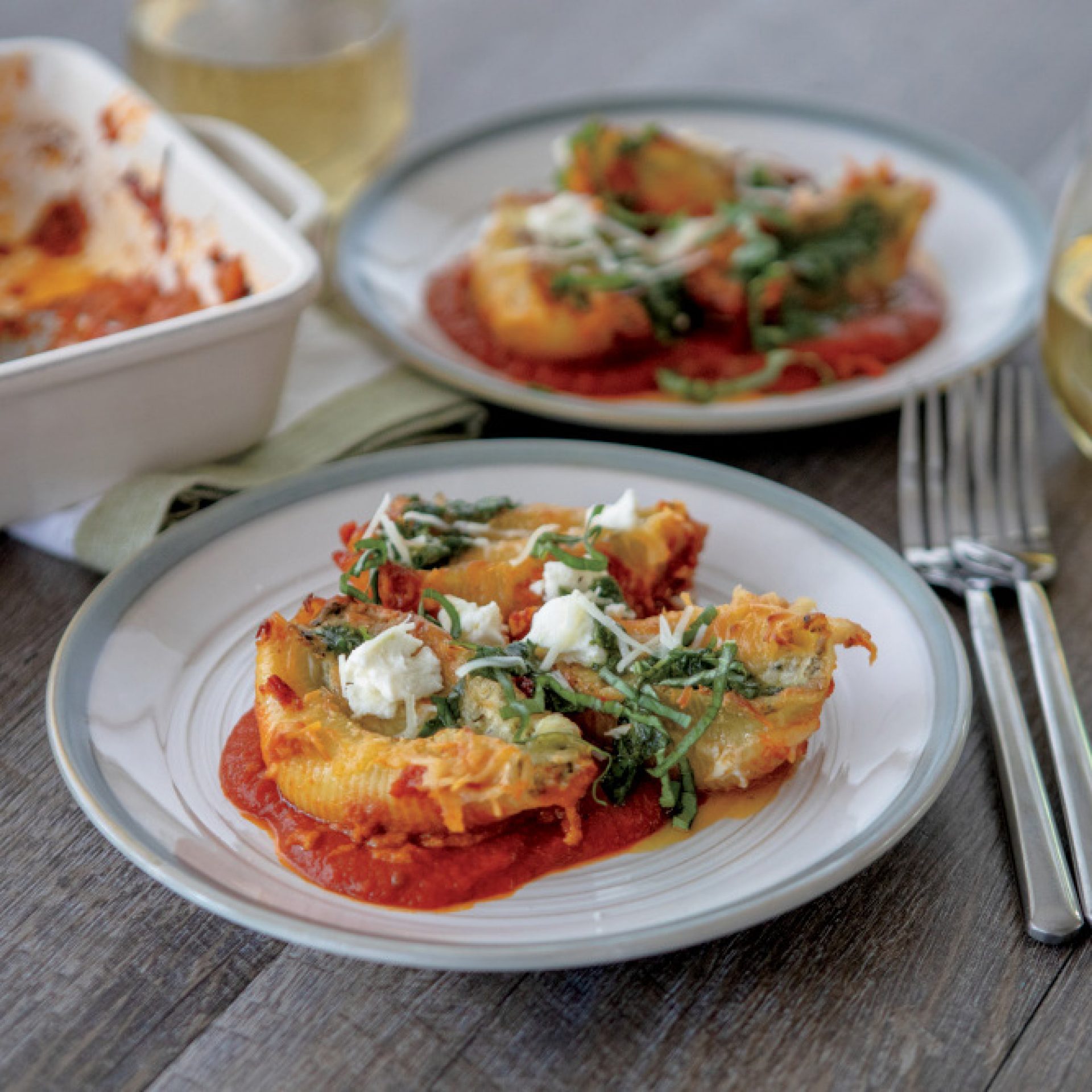 Pesto Cheese-Stuffed Shells Recipe - Farm Flavor Recipe