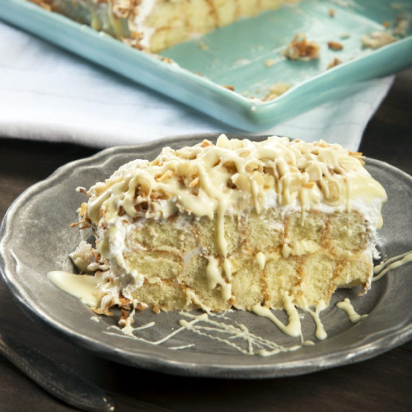 No-Bake Coconut Cream Torte Recipe - Farm Flavor Recipe