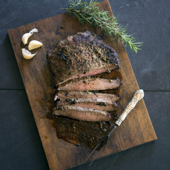 Rosemary Garlic Flank Steak Recipe - Farm Flavor Recipe
