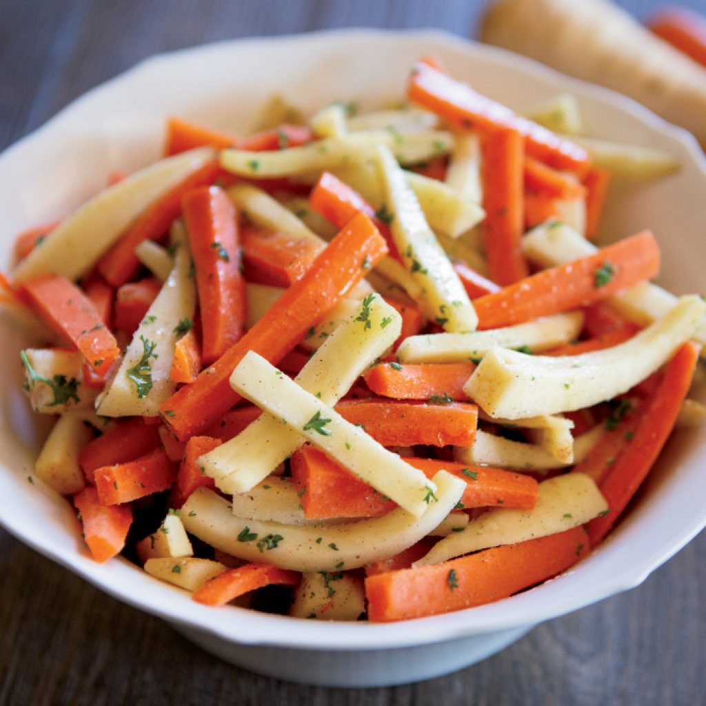 Steamed Cardamom-Parsley Carrots and Parsnips Recipe - Farm Flavor Recipe