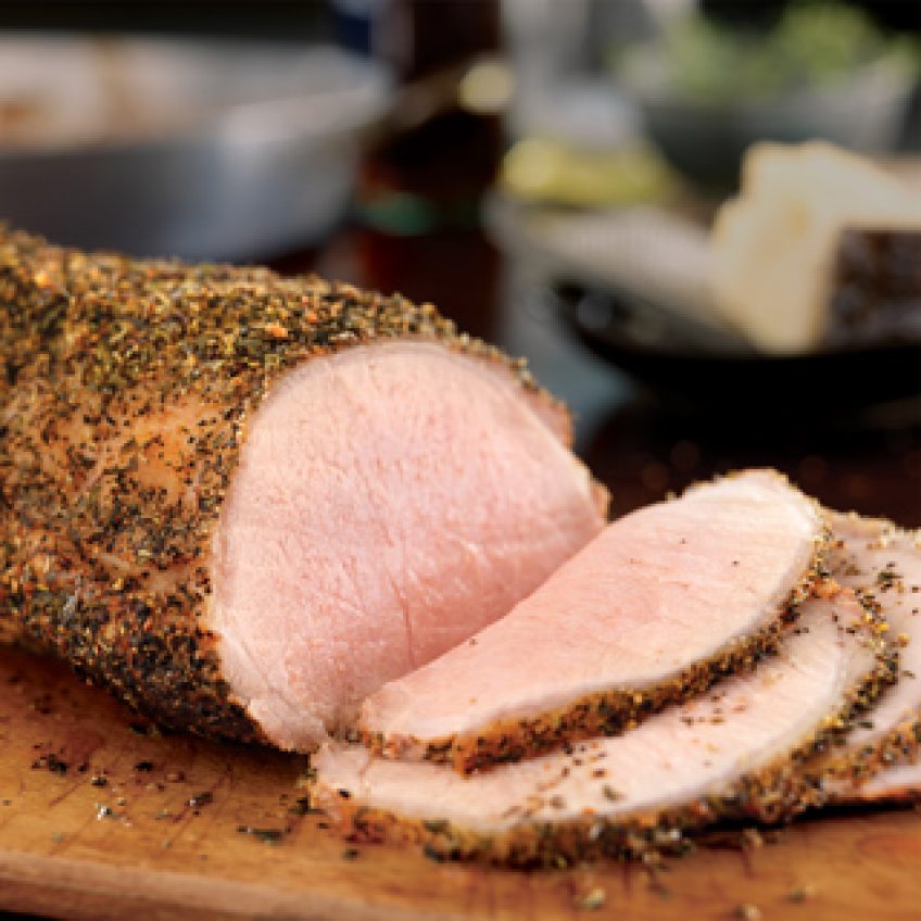 Boneless Pork Loin Roast with Herbed Pepper Rub Recipe - Farm Flavor Recipe