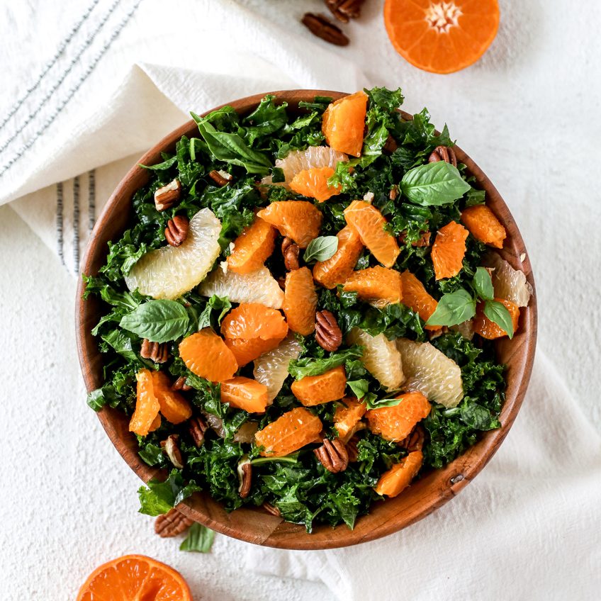 Massaged Kale and Citrus Salad Recipe - Farm Flavor Recipe