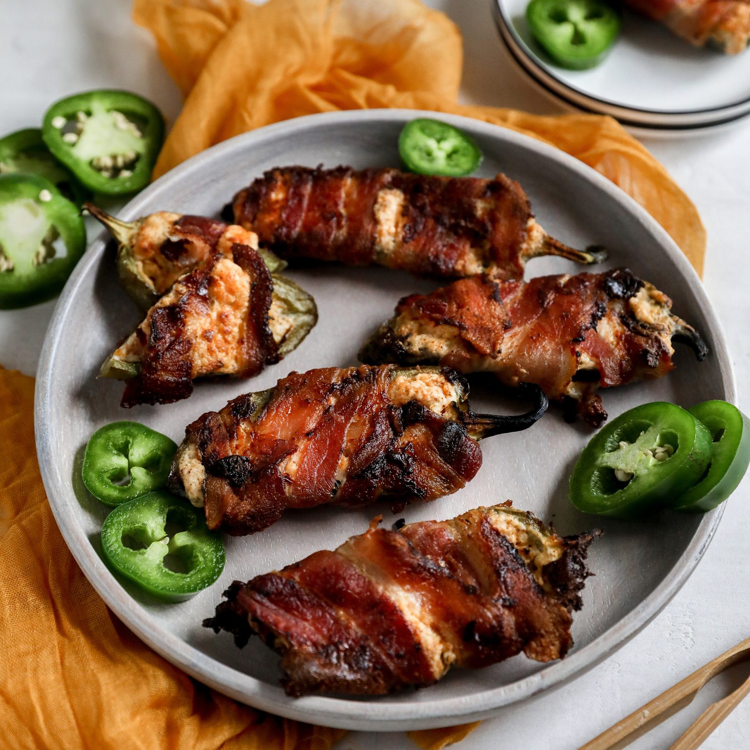 Bacon Wrapped Stuffed Jalapeños Recipe - Farm Flavor Recipe