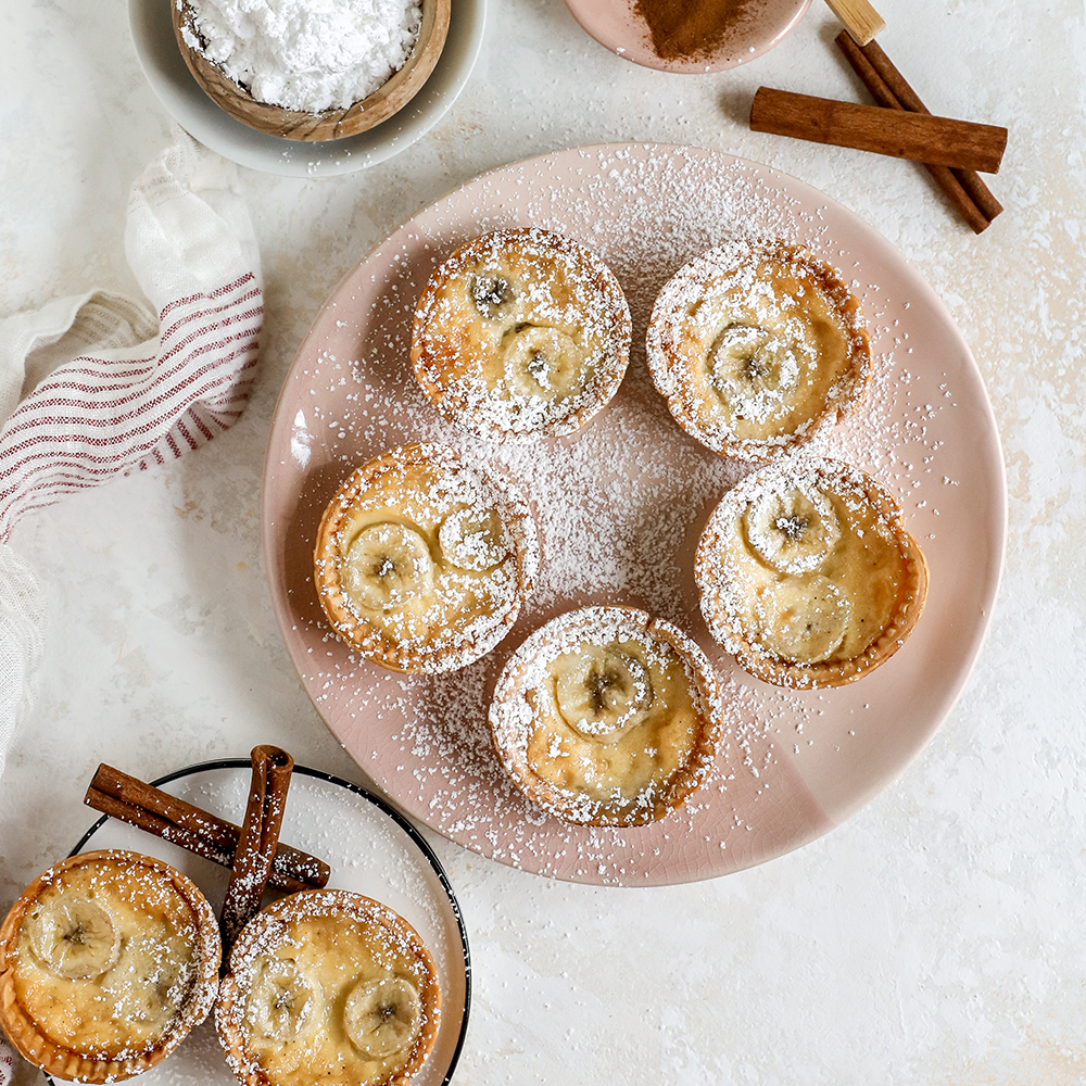 Mini Banana Custard Pies Recipe - Farm Flavor Recipe