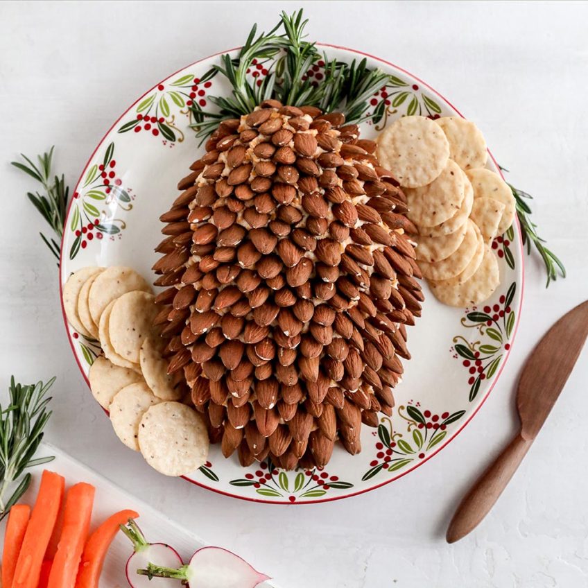 Winter Pine Cone Cheese Ball - Farm Flavor Recipe