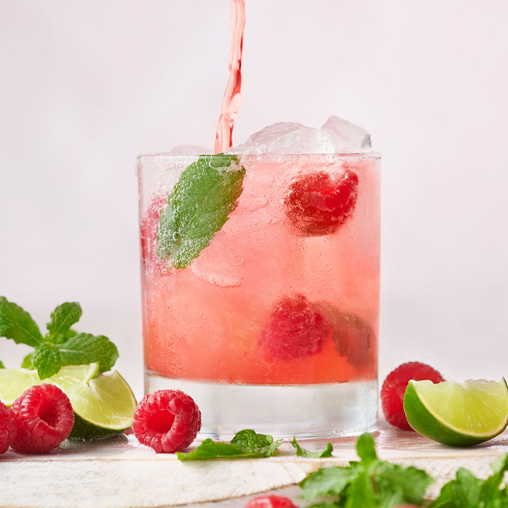 Raspberry, Mint and Lime Soda - Farm Flavor Recipe